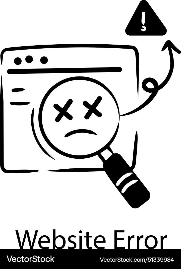 Website error Royalty Free Vector Image - VectorStock