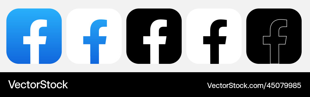 Facebook App Icon Royalty Free Vector Image - VectorStock