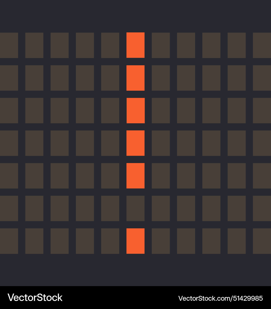 Letter symbol exclamation mark led orange color Vector Image