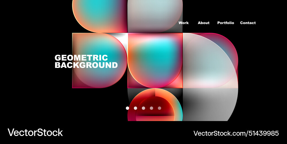 Round squares circles with fluid gradients Vector Image