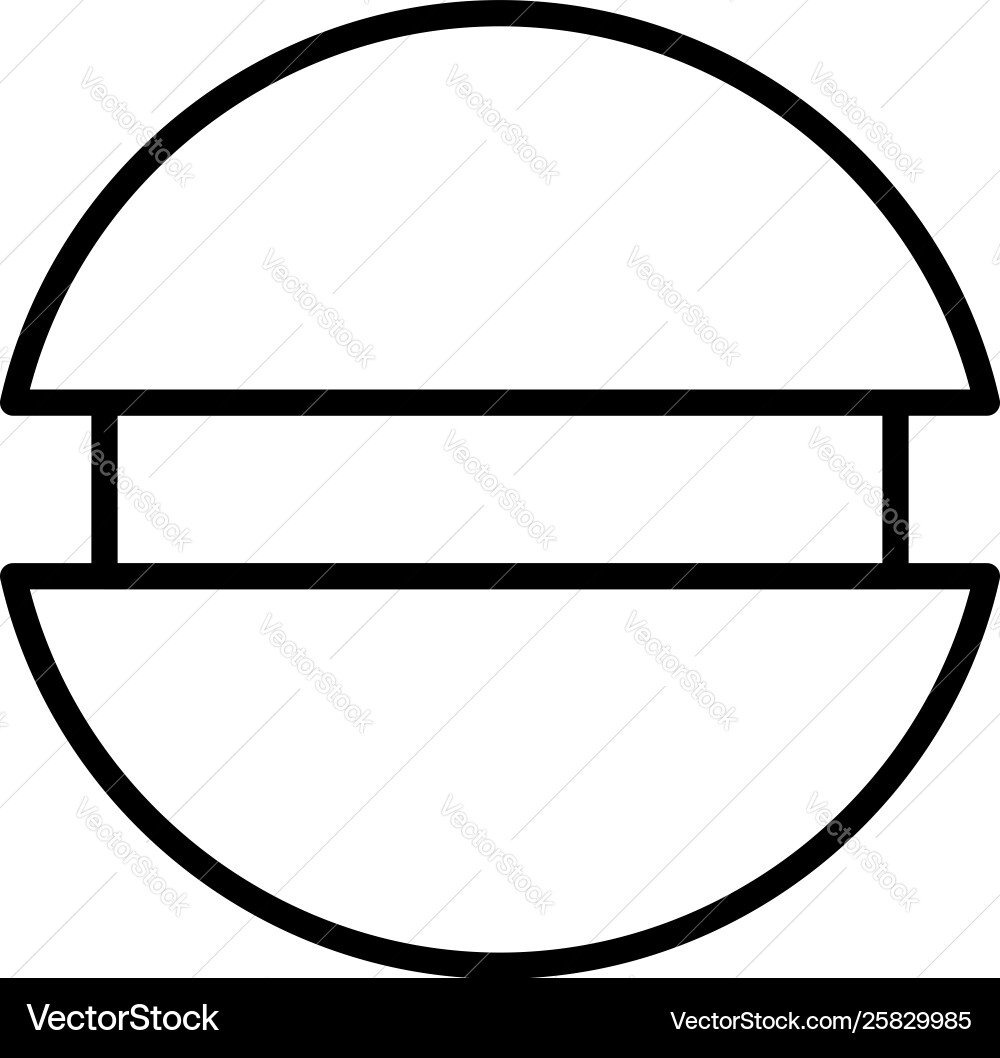 Screw top view icon outline style Royalty Free Vector Image
