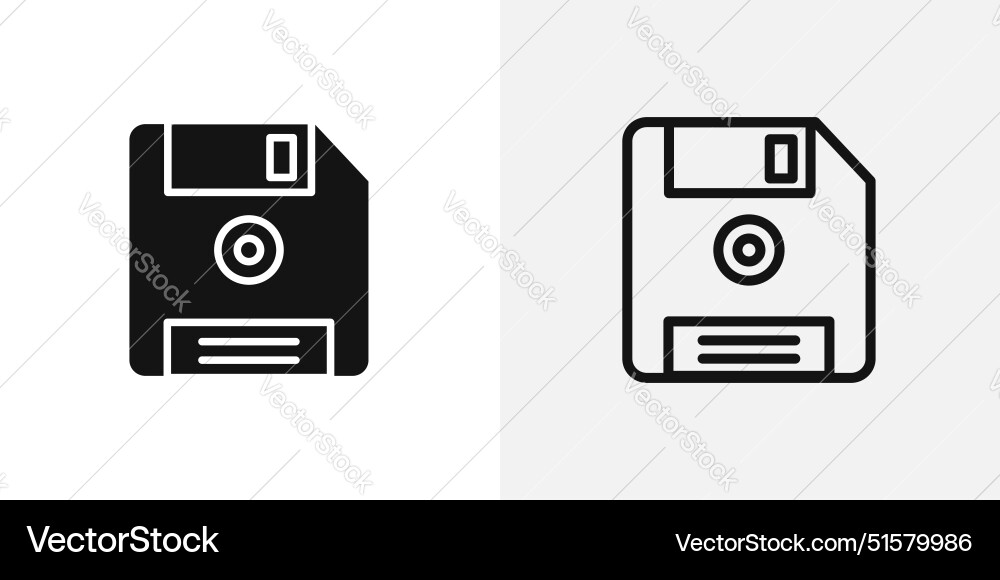 Floppy disk icon set Royalty Free Vector Image