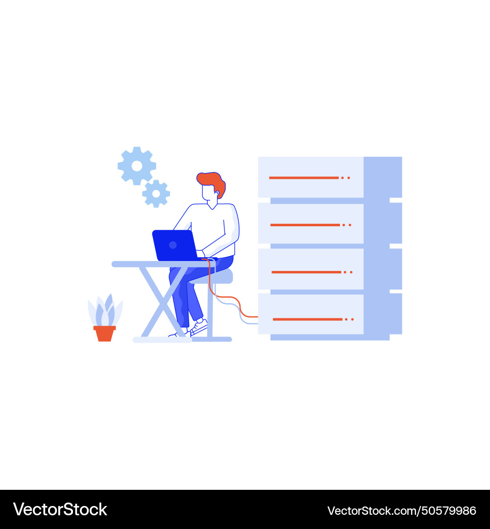 Server maintaining Royalty Free Vector Image - VectorStock