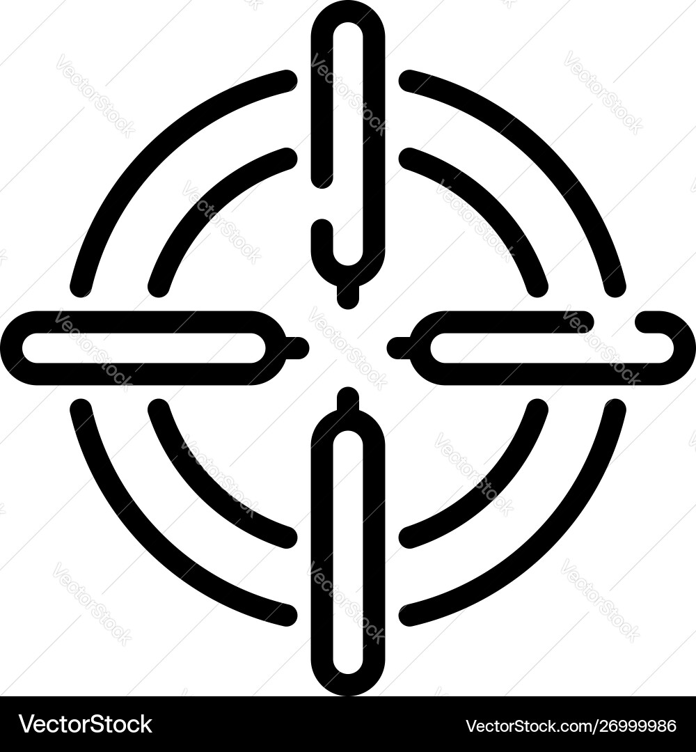 Sight icon outline style Royalty Free Vector Image