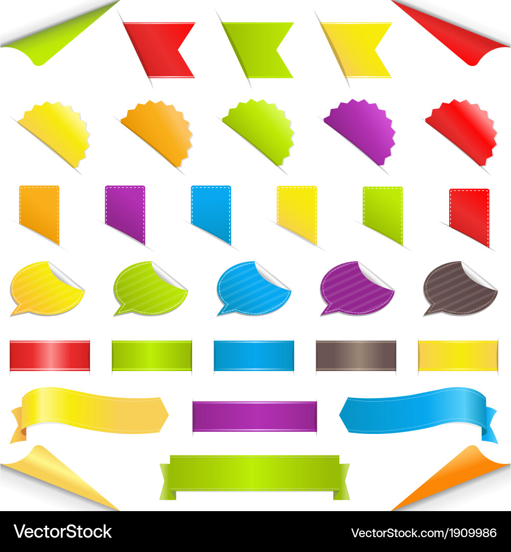 Stickers pack Royalty Free Vector Image - VectorStock