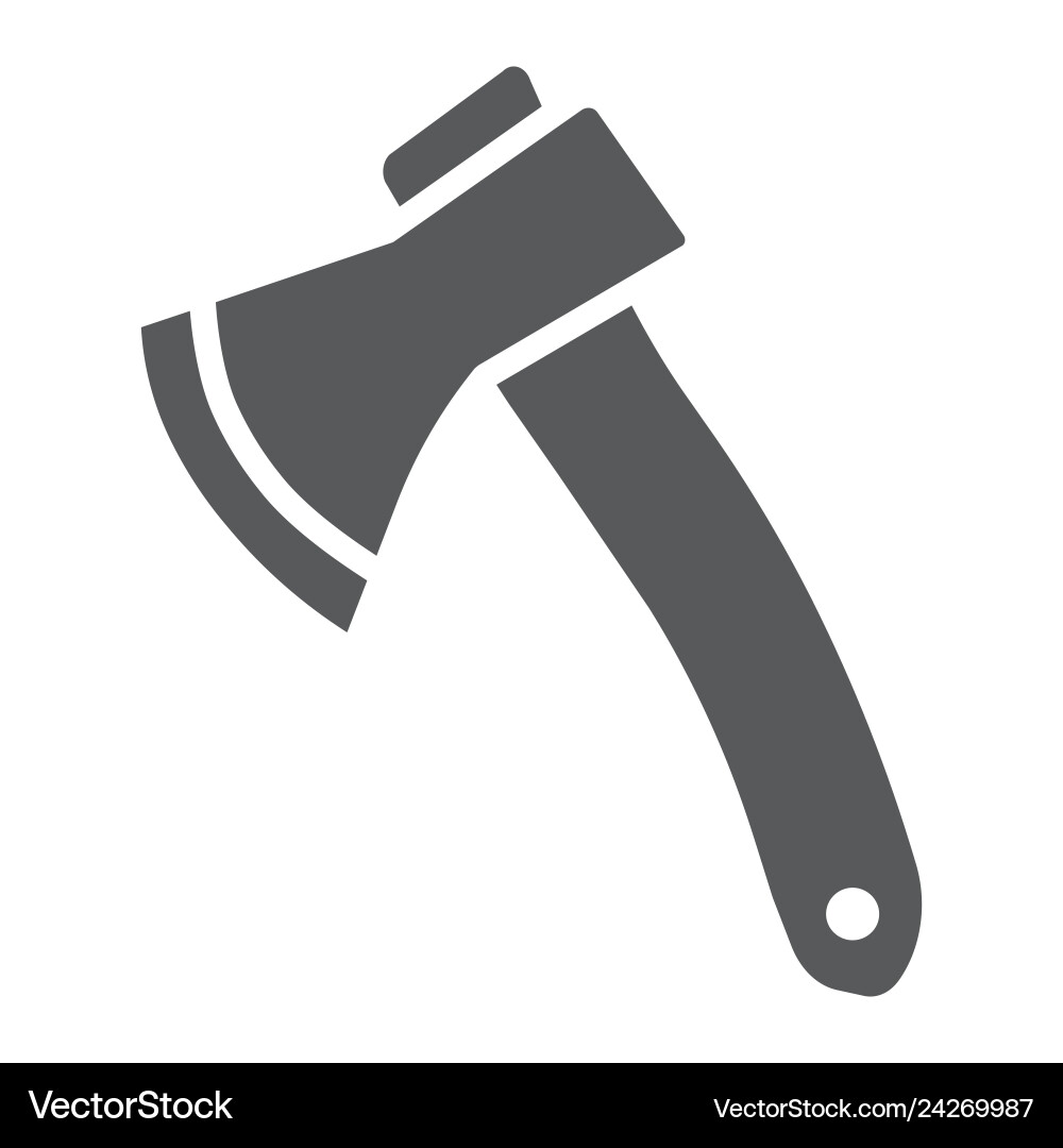 Axe glyph icon tool and tomahawk ax sign Vector Image