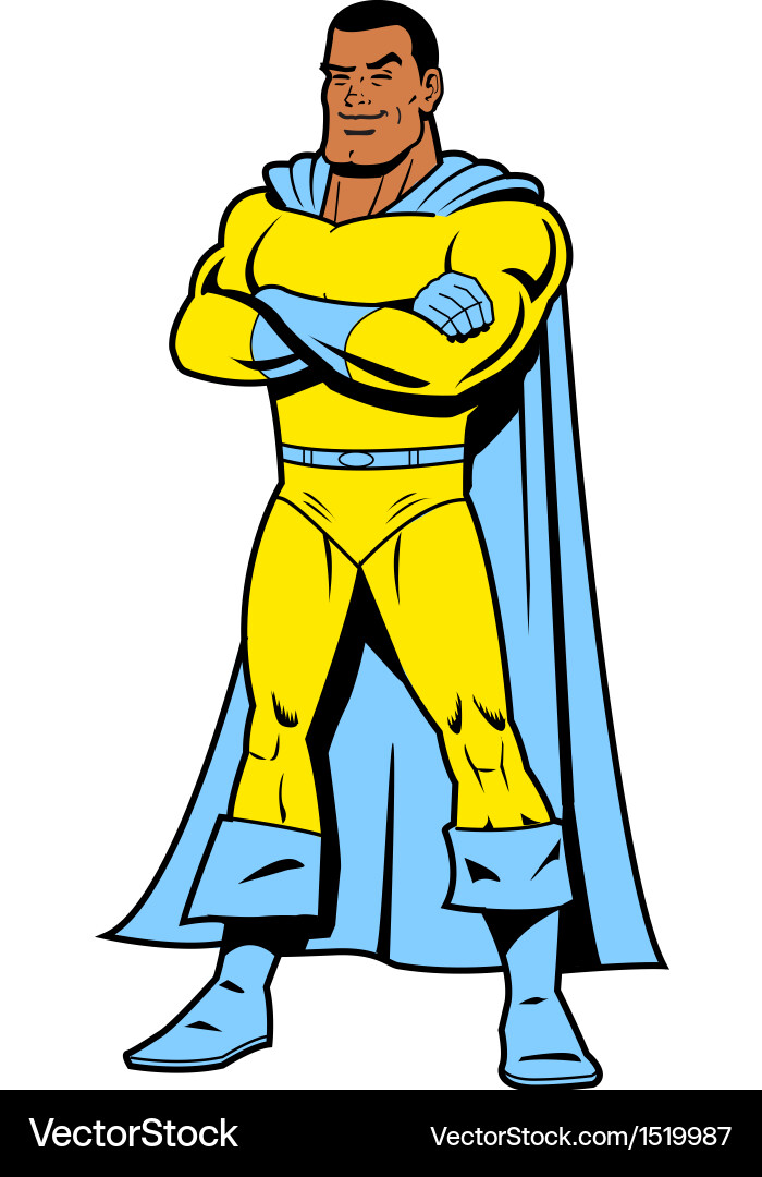 Black superhero Royalty Free Vector Image - VectorStock