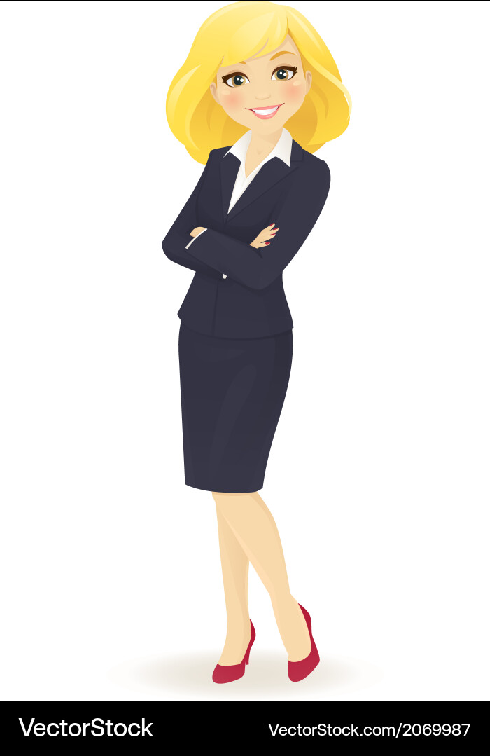 Businesswoman standing Royalty Free Vector Image
