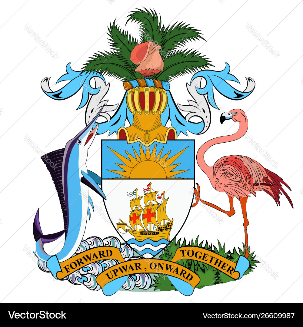 Coat arms bahamas Royalty Free Vector Image - VectorStock