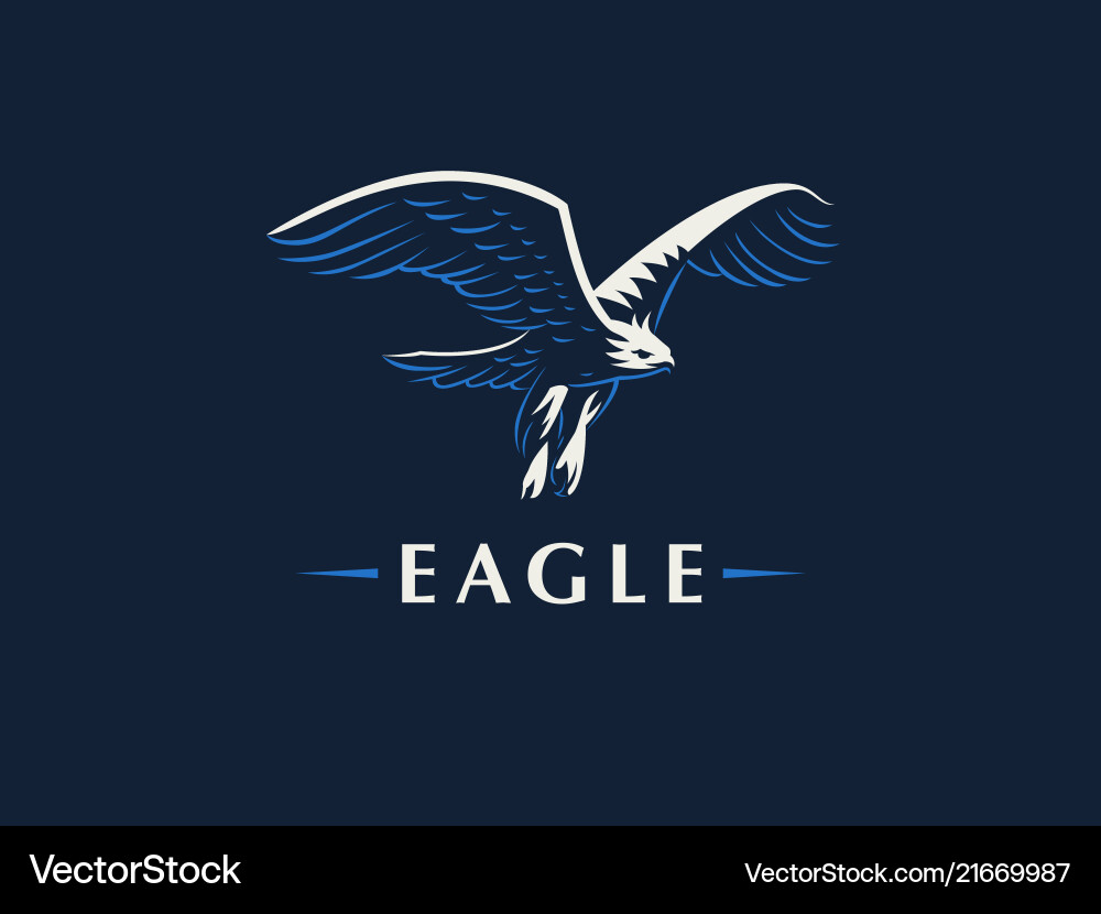 Flying eagle emblem Royalty Free Vector Image - VectorStock