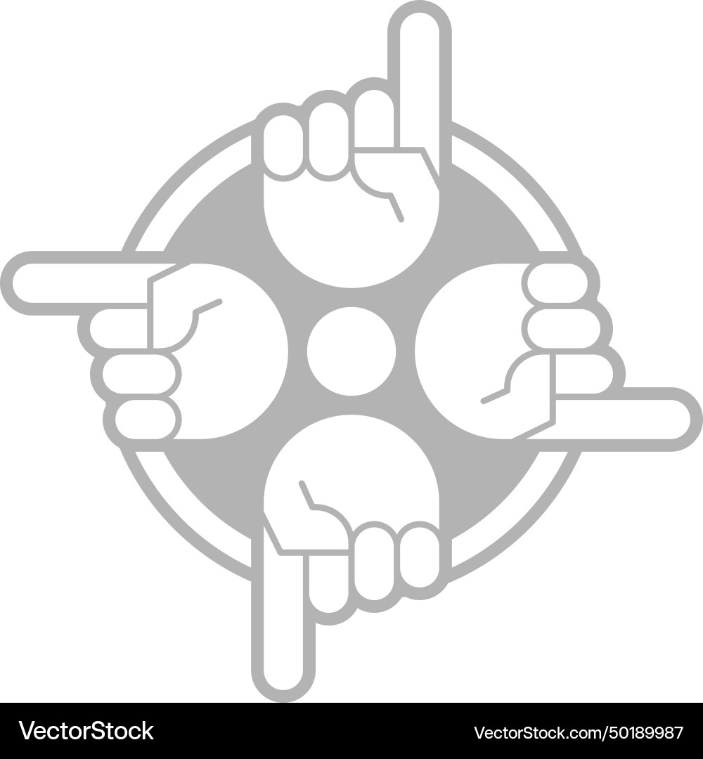 Gesture hands attention Royalty Free Vector Image