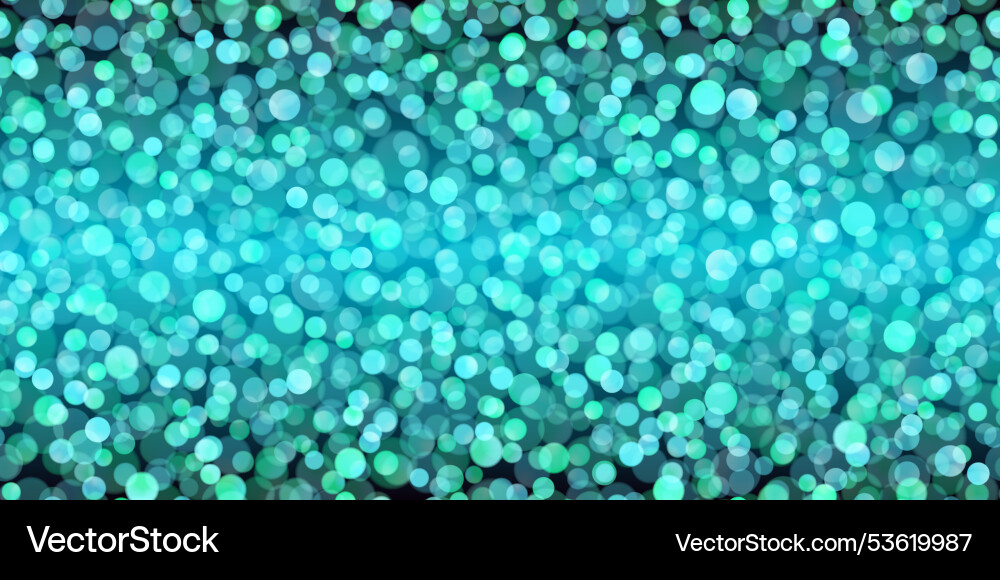 Turquoise light bokeh circle seamless texture Vector Image