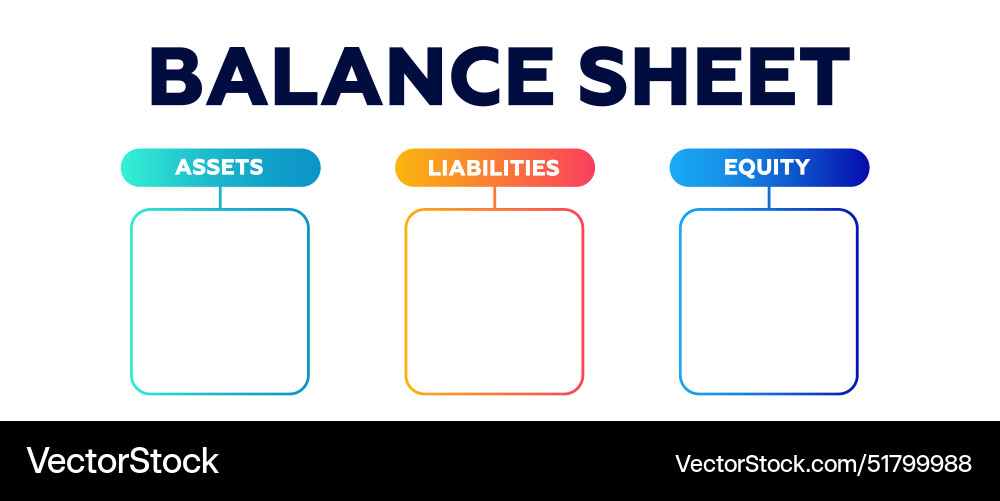 Balance sheet report accounting document Vector Image