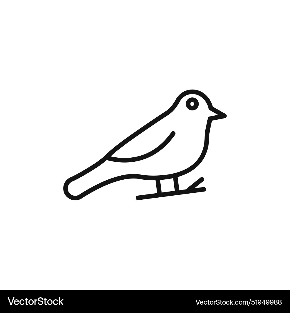 Bird logo sign outline Royalty Free Vector Image