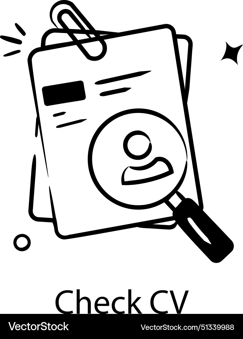 Check cv Royalty Free Vector Image - VectorStock