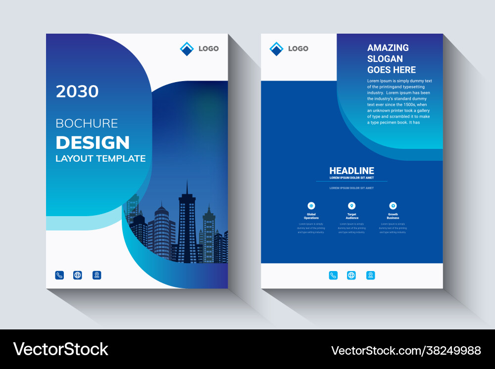 Corporate business brochure layout design template
