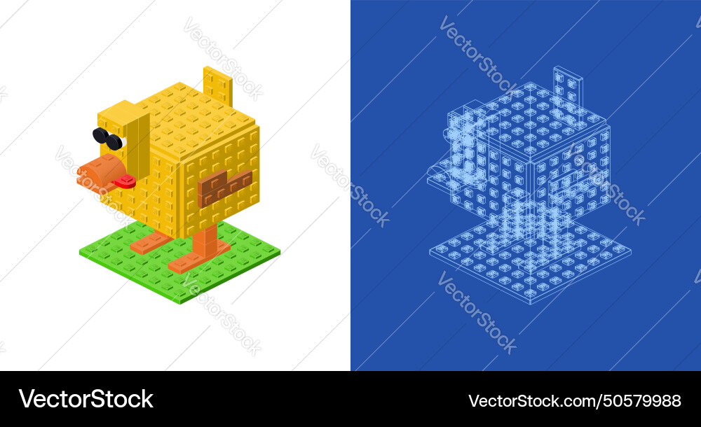 Duck project for print and decoration Royalty Free Vector