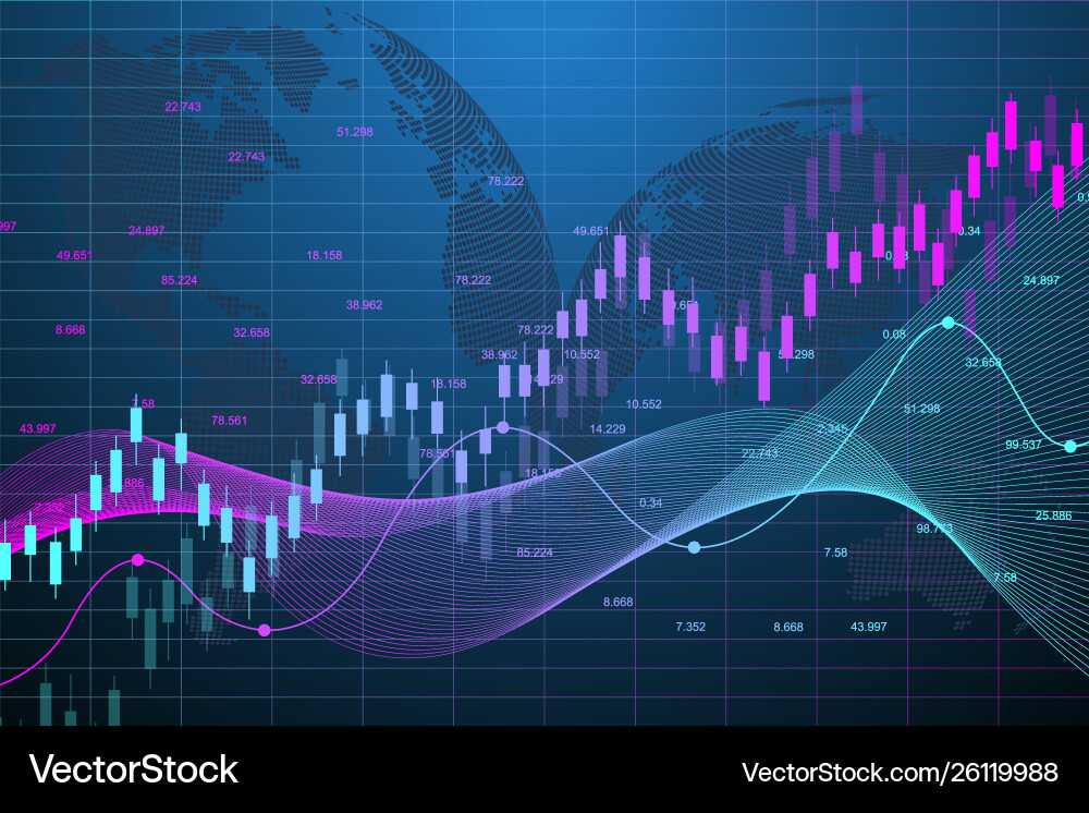 Dynamic Stock Market Chart Royalty Free Vector Image