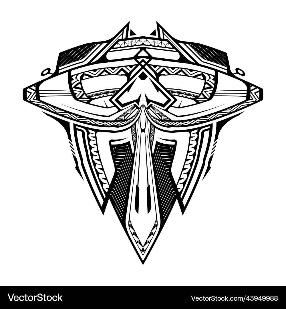 Polynesian body style tattoo Royalty Free Vector Image