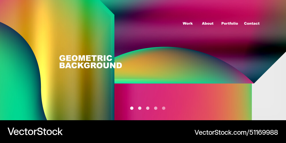 Vibrant geometric background with a rainbow Vector Image