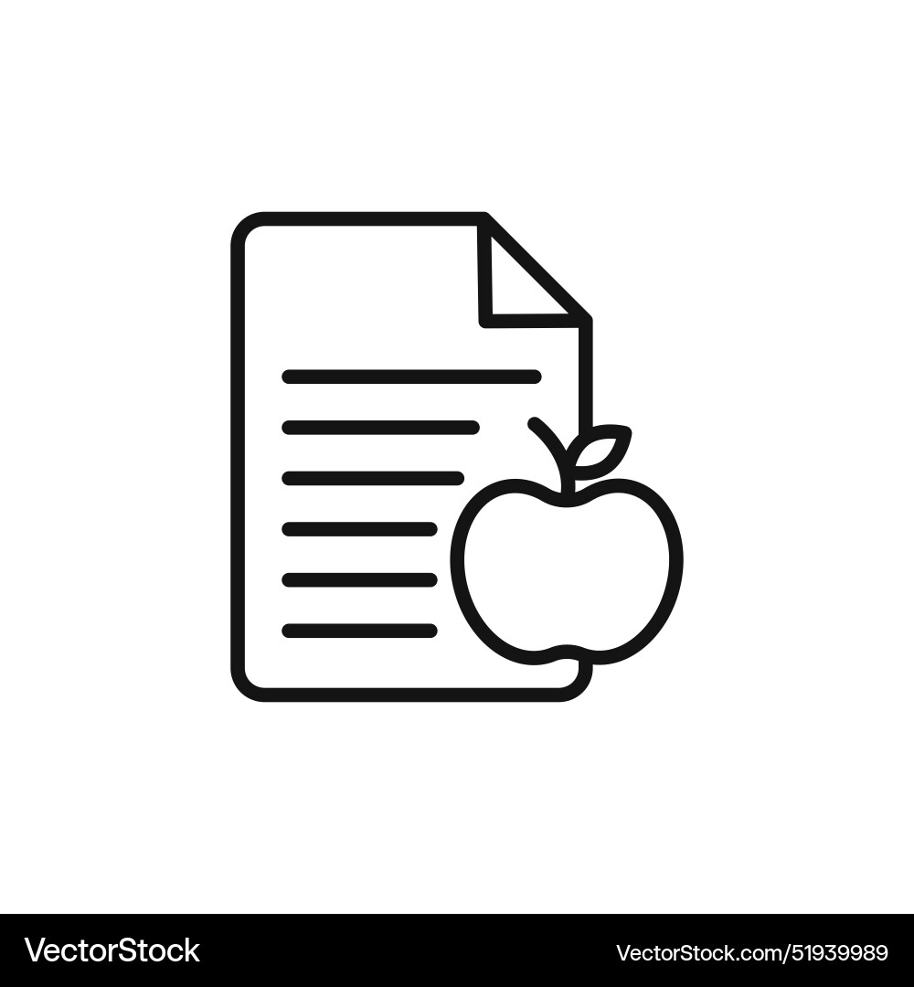 Diet menu icon logo sign outline Royalty Free Vector Image