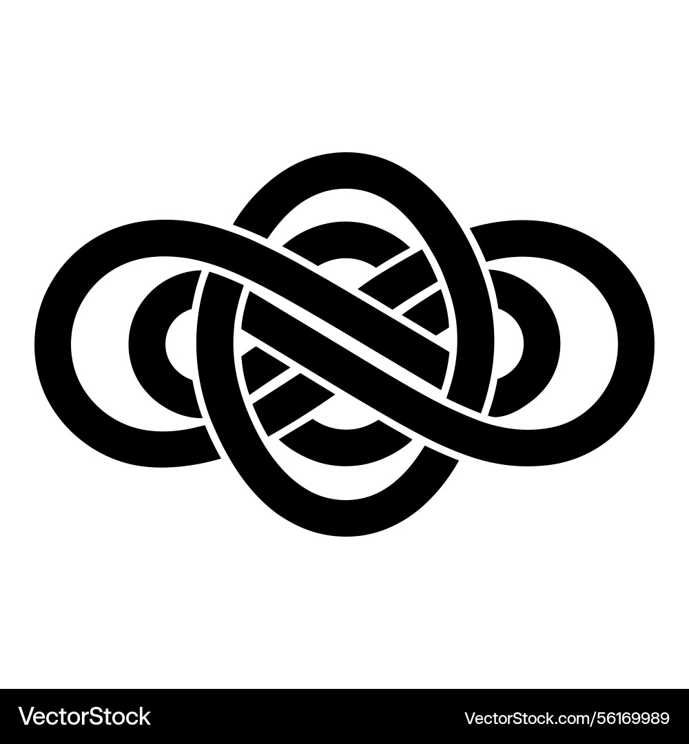Handfasting knot silhouette Royalty Free Vector Image