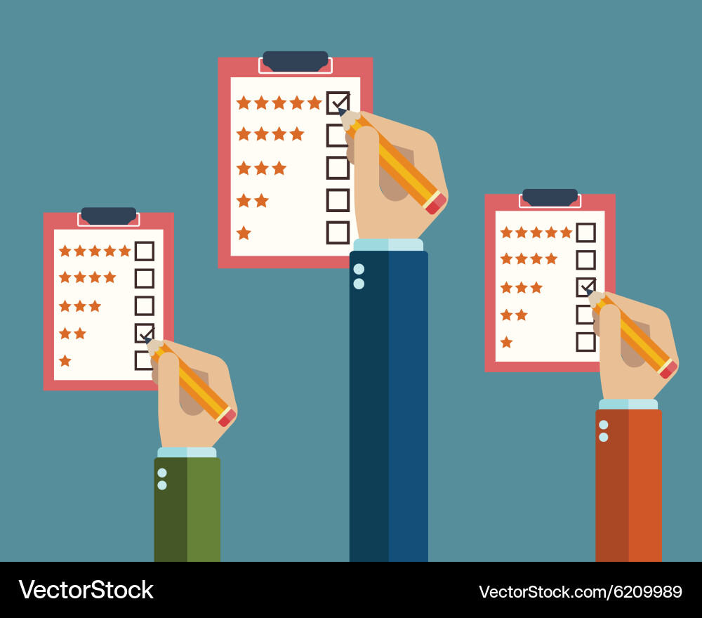 Rating on customer service Royalty Free Vector Image