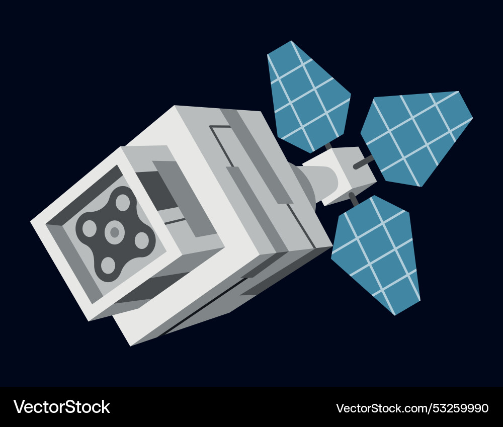 A vibrant pixel art featuring spacecraft Vector Image