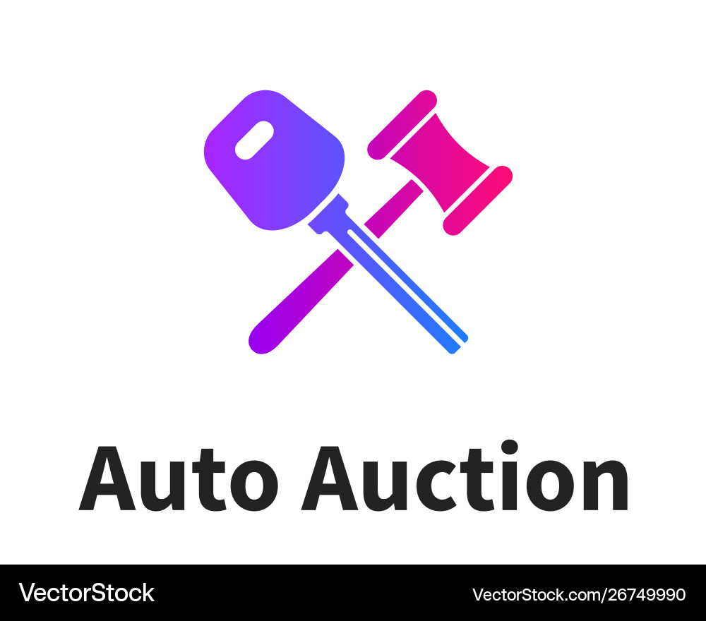 Car auction logo design Royalty Free Vector Image