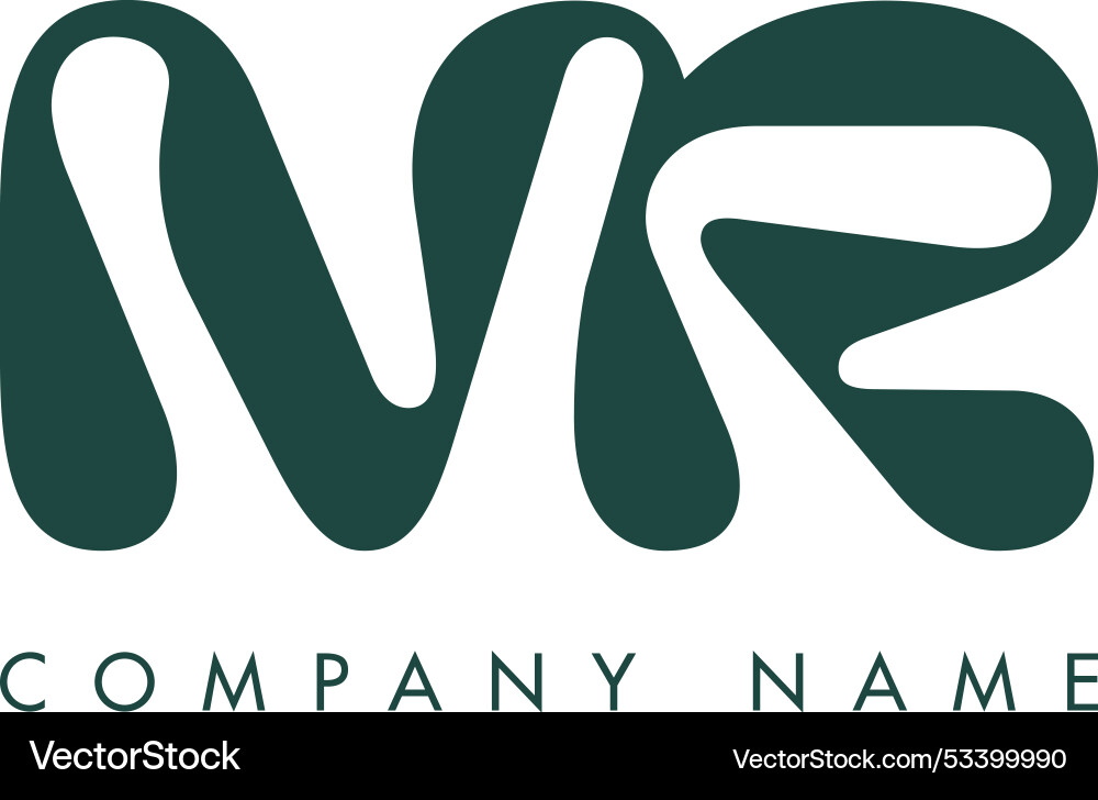 Creative abstract initial letter mr logo design Vector Image
