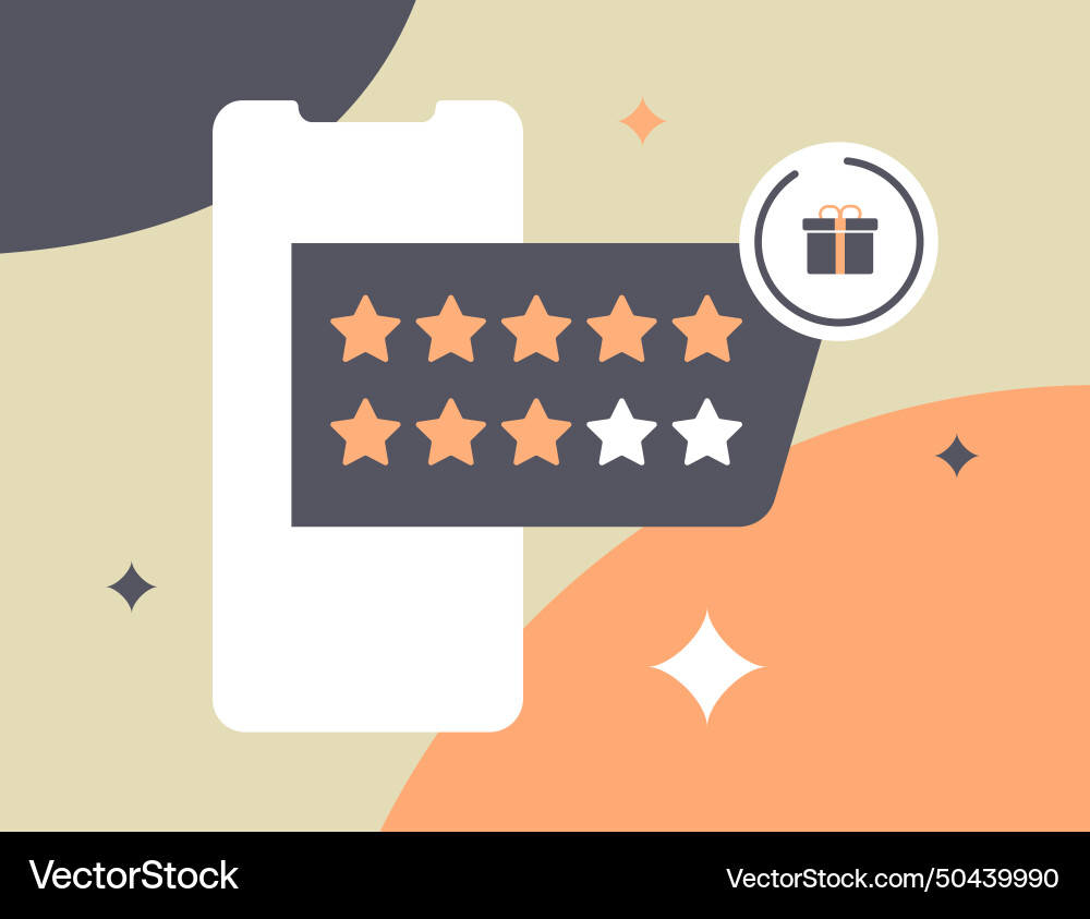 Mobile app loyalty program Royalty Free Vector Image
