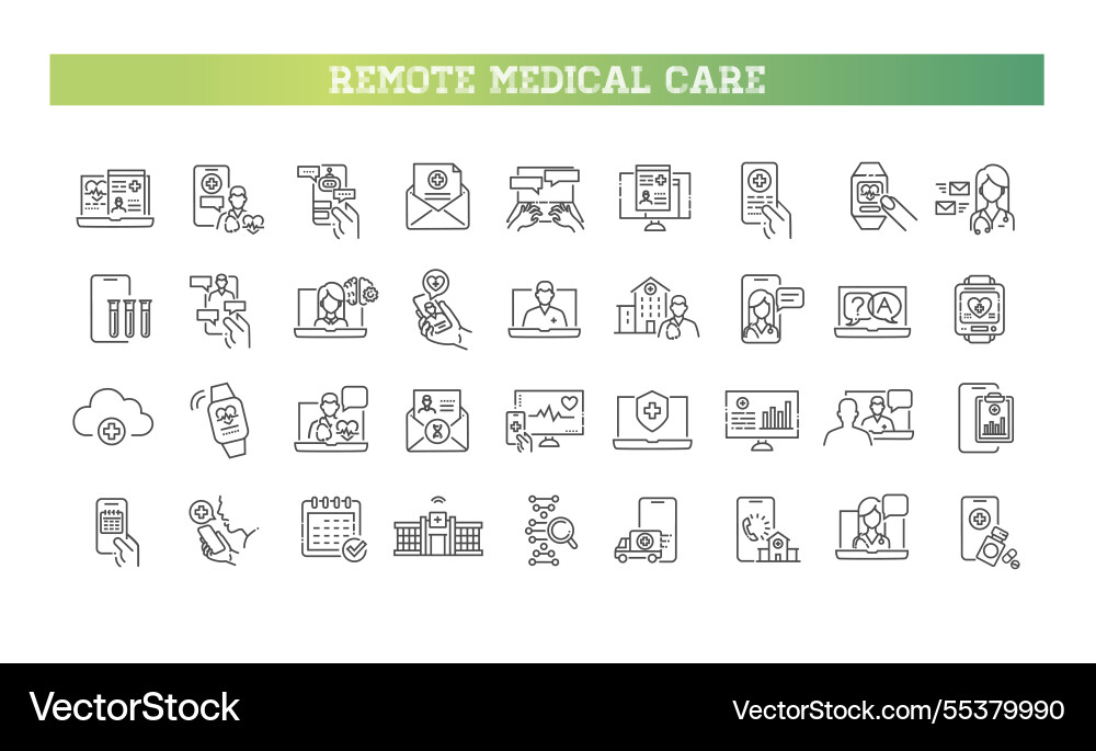 Remote medical care Royalty Free Vector Image - VectorStock