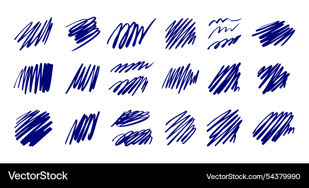 Scribble with a blue pen grunge hand drawn Vector Image