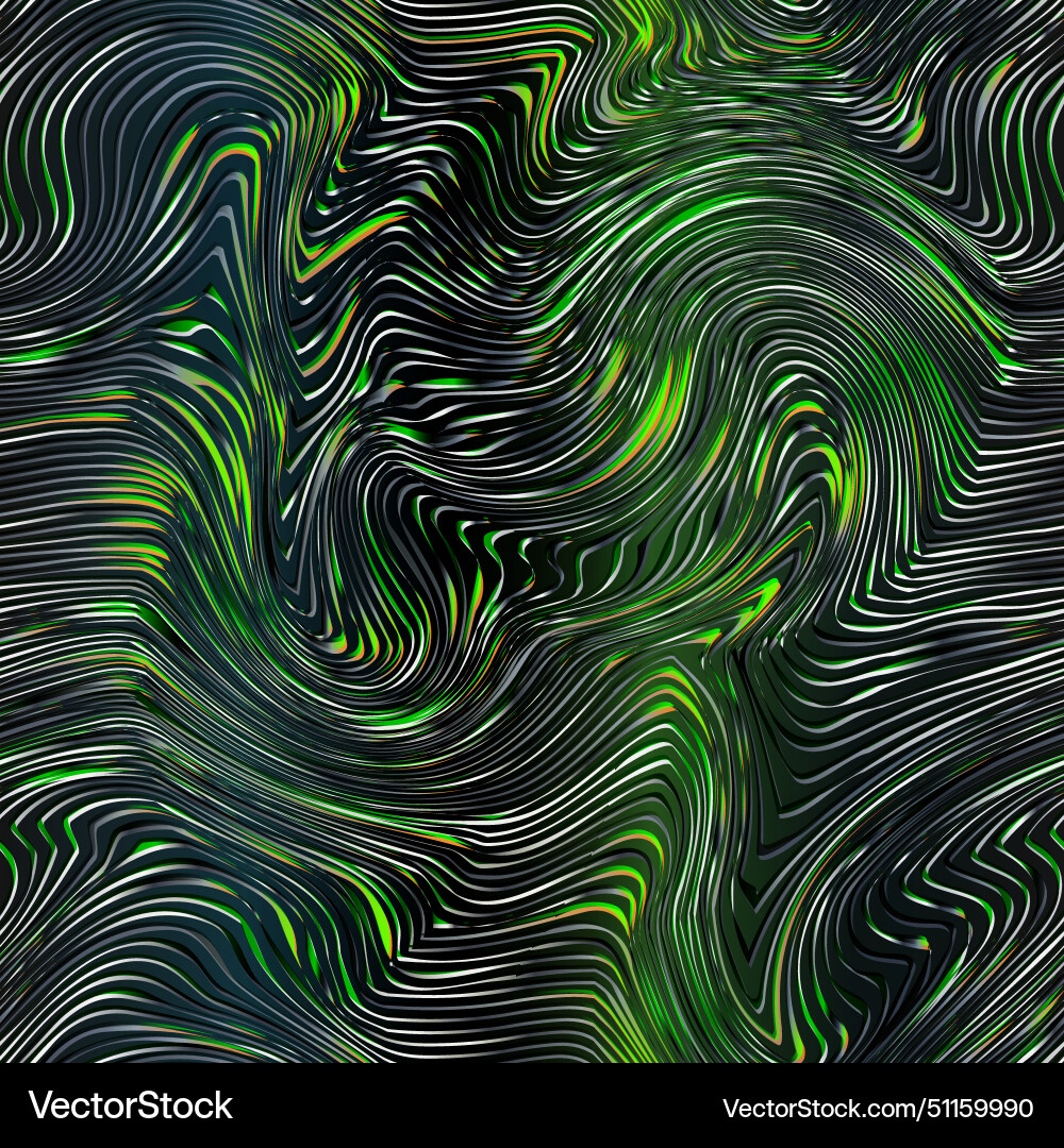 Toxic green color wavy seamless pattern Royalty Free Vector