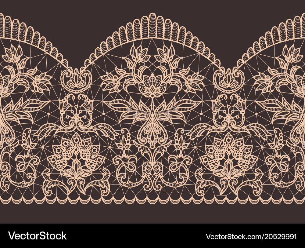 Beige lace ribbon Royalty Free Vector Image - VectorStock