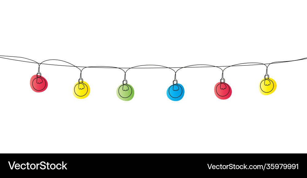 Colorful Christmas Garland Royalty Free Vector Image
