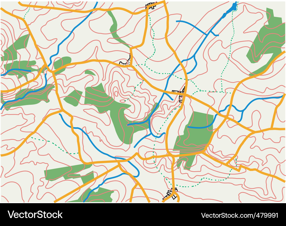 Countryside map Royalty Free Vector Image - VectorStock