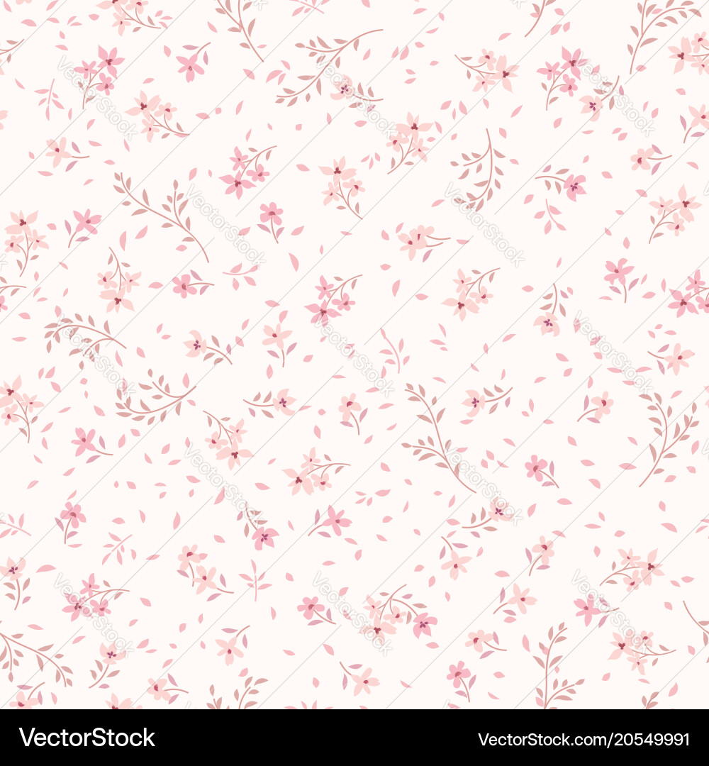 Floral seamless pattern ornamental flowers white Vector Image