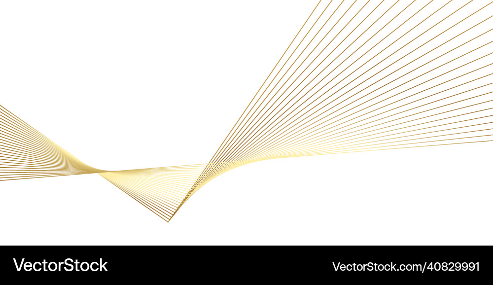 Gold blend geometric lines on white background Vector Image