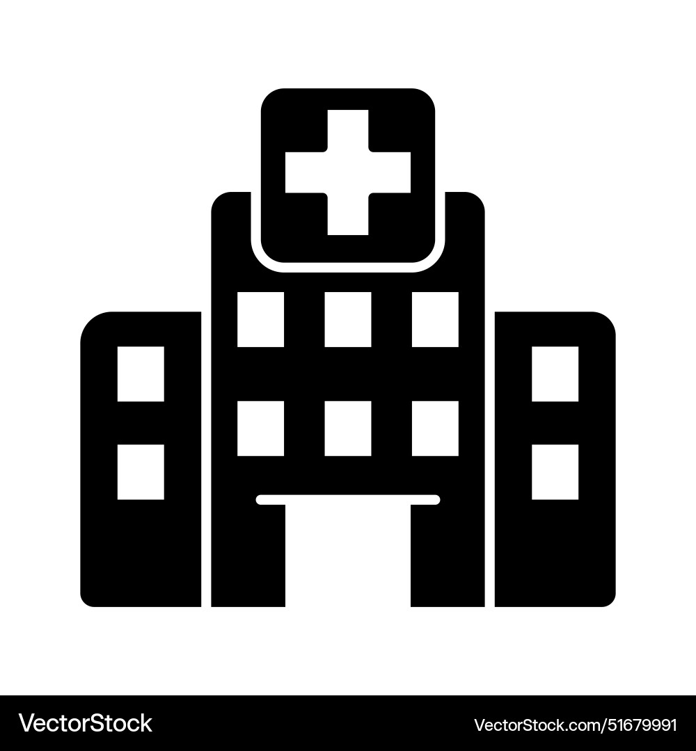 Hospital building icon Royalty Free Vector Image