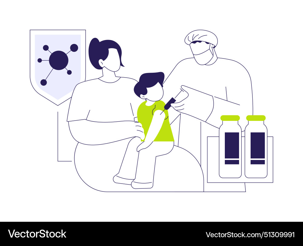 Immunization of kids abstract concept Royalty Free Vector