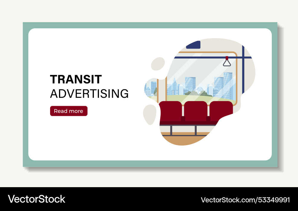 People in subway poster transit advertising Vector Image