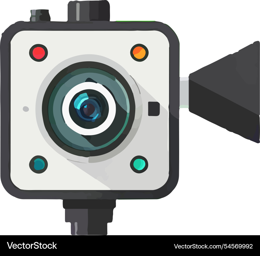 Cctv visual monitoring tracking system camera Vector Image