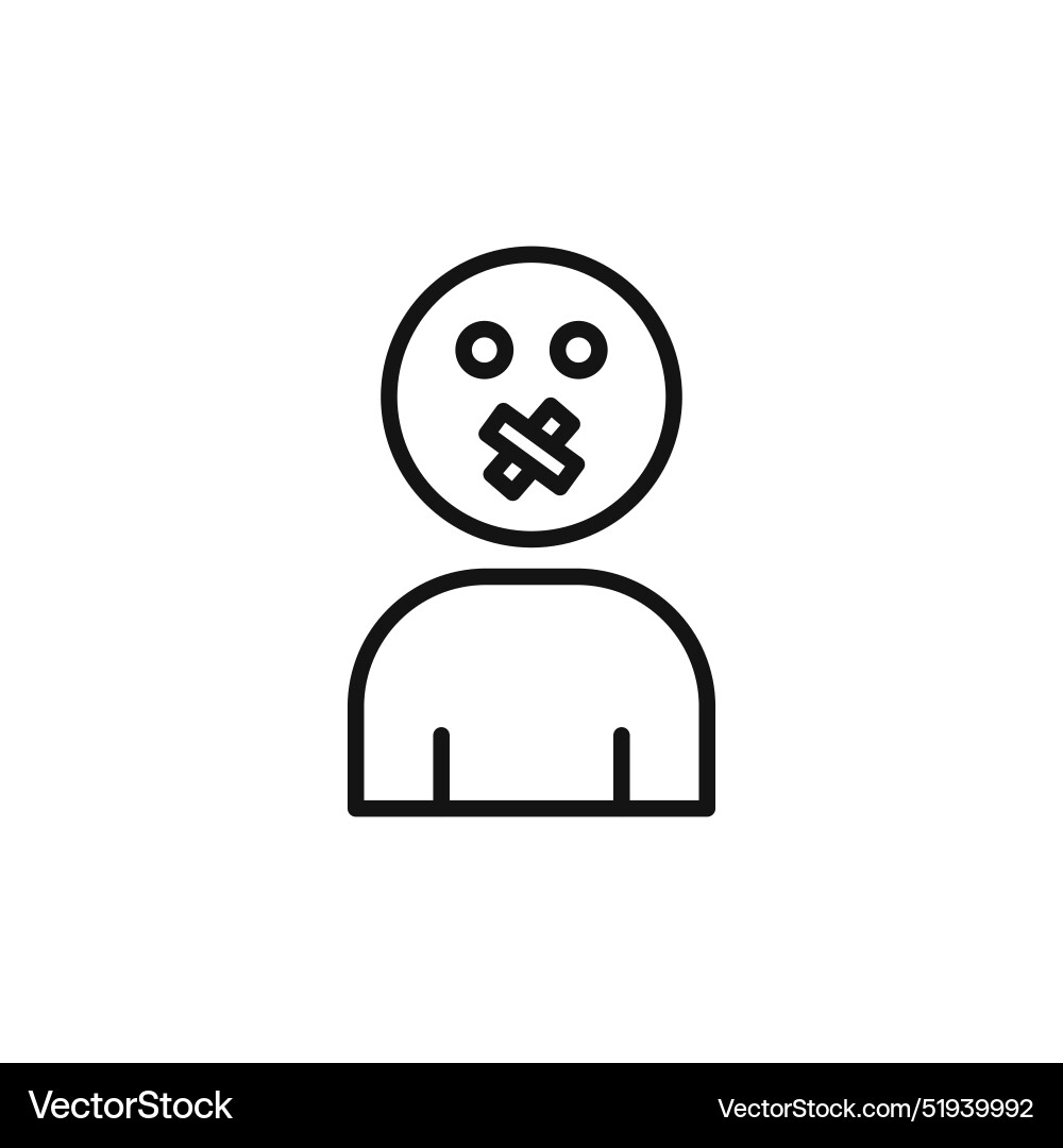 Discrimination or censorship icon logo sign Vector Image