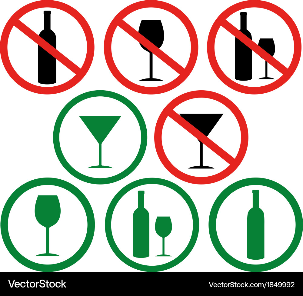Dont drink Royalty Free Vector Image - VectorStock