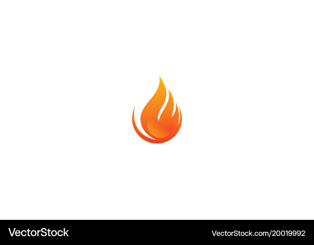 Fire flame abstract logo Royalty Free Vector Image