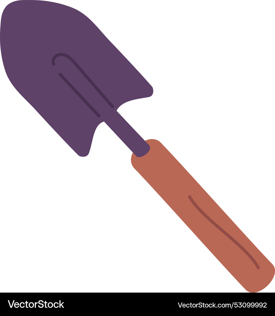 Garden spade color icon ground digging shovel Vector Image