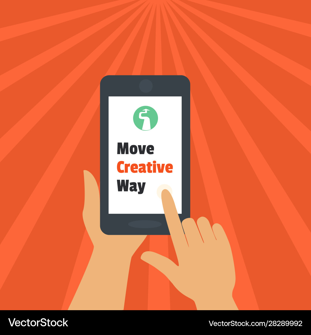 Move creative way Royalty Free Vector Image - VectorStock