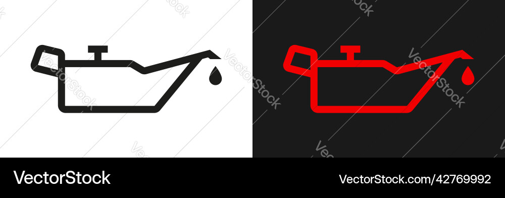 Oil check in car engine icon Royalty Free Vector Image