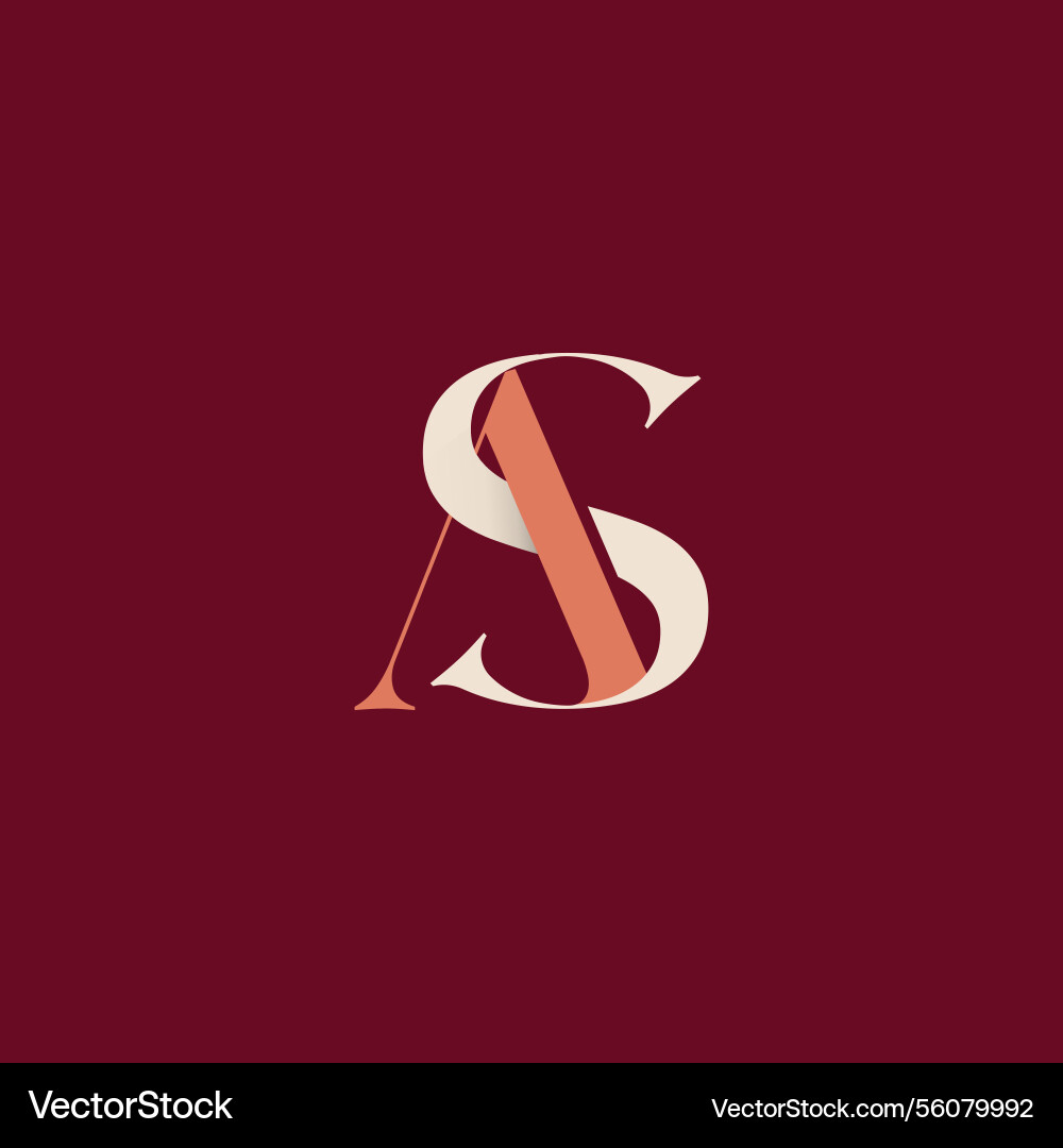 Sa letter logo Royalty Free Vector Image - VectorStock